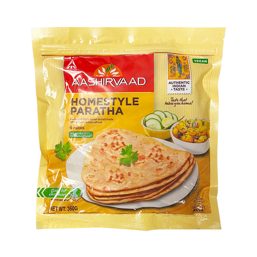 Aashirvaad Frozen Homestyle Paratha - 6pcs | Frozen Foods | Bazaar Foods