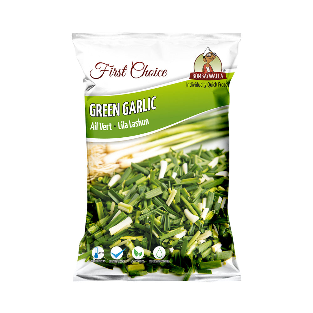 Bombaywalla Frozen Green Garlic - 300g | Frozen Foods | Bazaar Foods