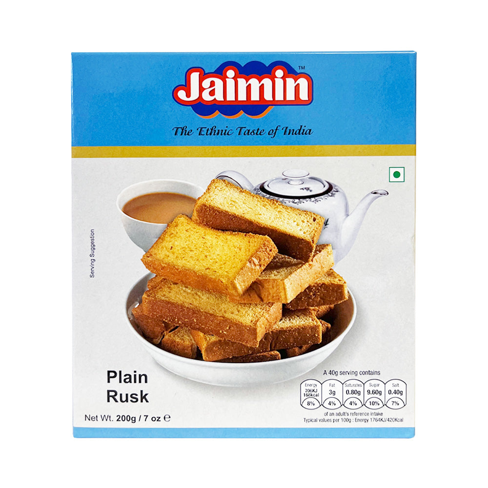 Jaimin Plain Rusk - 200g | Sweets, Snacks & Savouries | Bazaar Foods