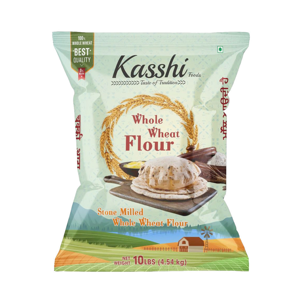 Kasshi Whole Wheat Chakki Atta - 5kg | Flours | Bazaar Foods