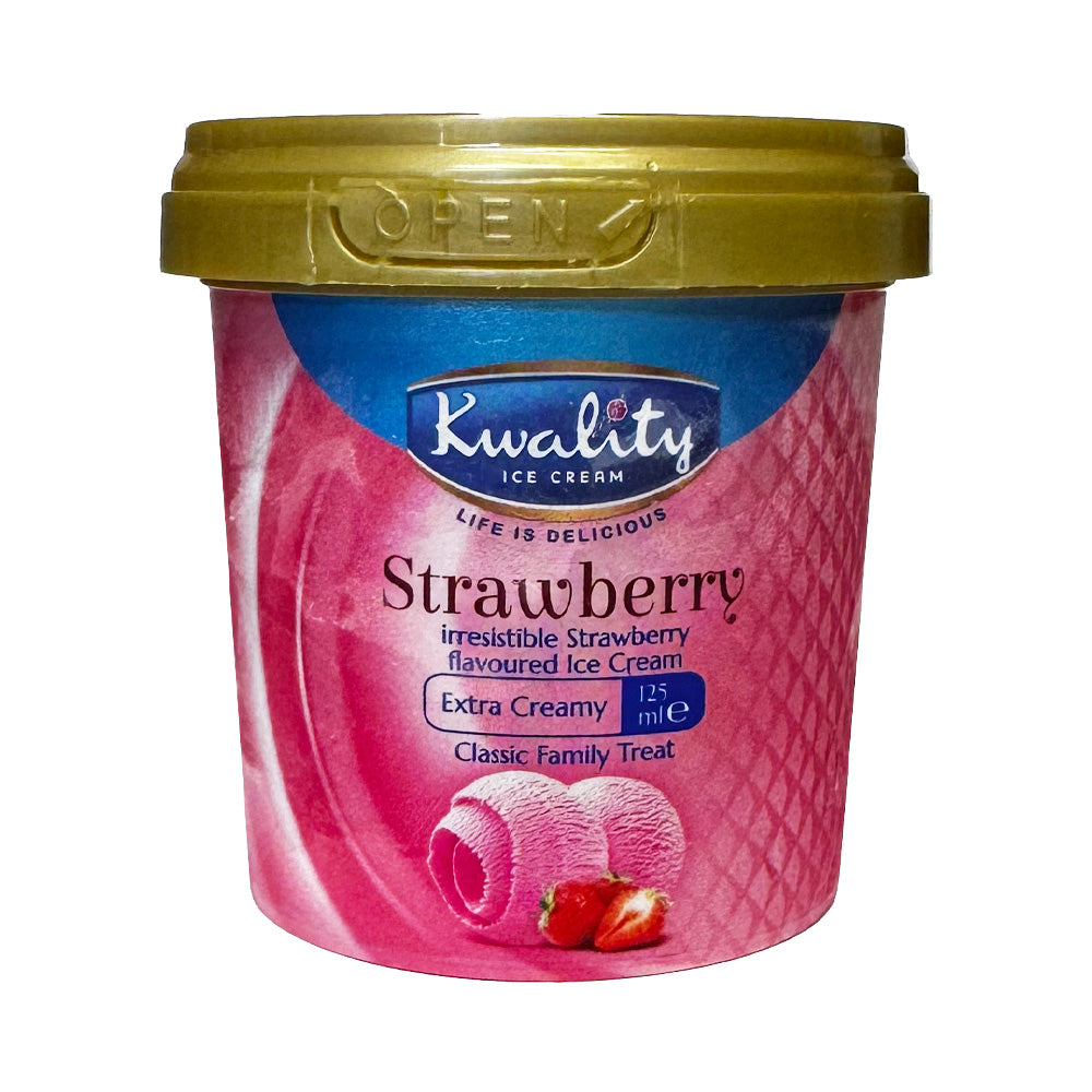 Kwality Strawberry Ice Cream - 125ml | Frozen Foods | Bazaar Foods