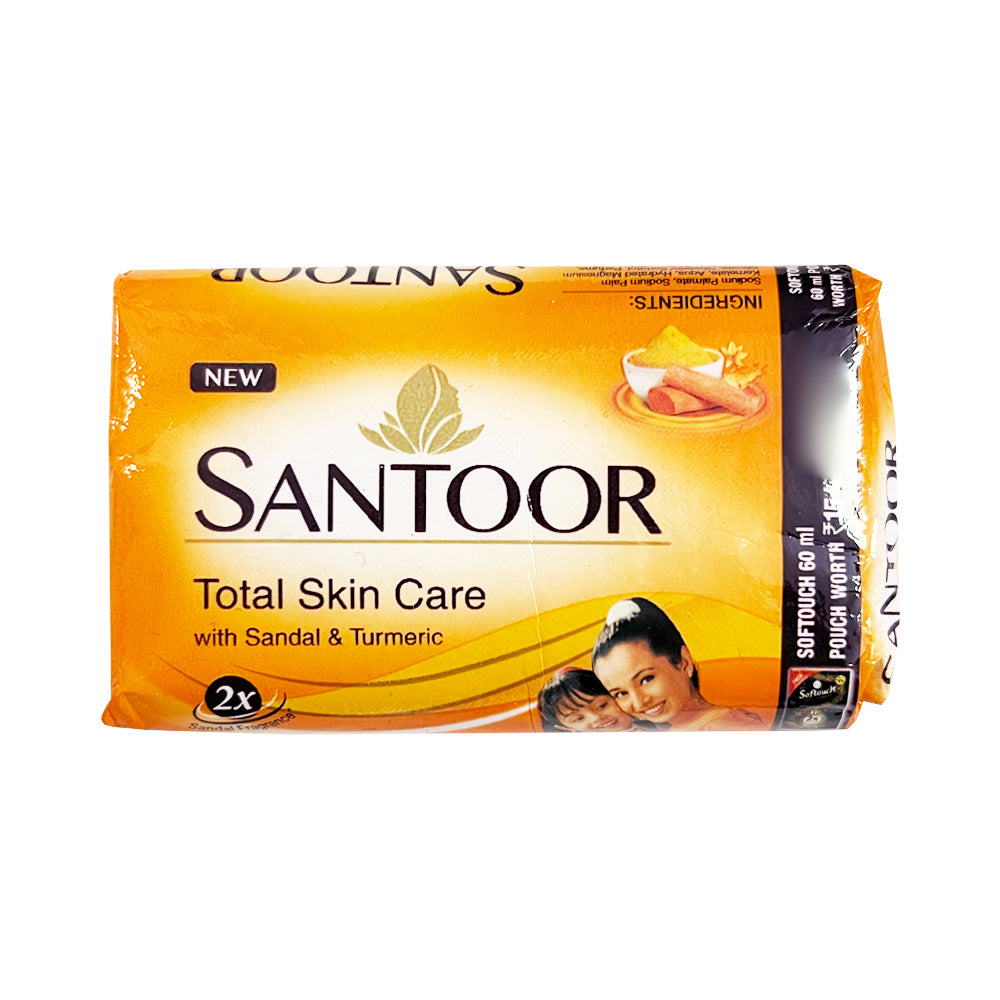 Santoor Total Skin Care with Sandal & Turmeric - 100g | Health & Beauty ...