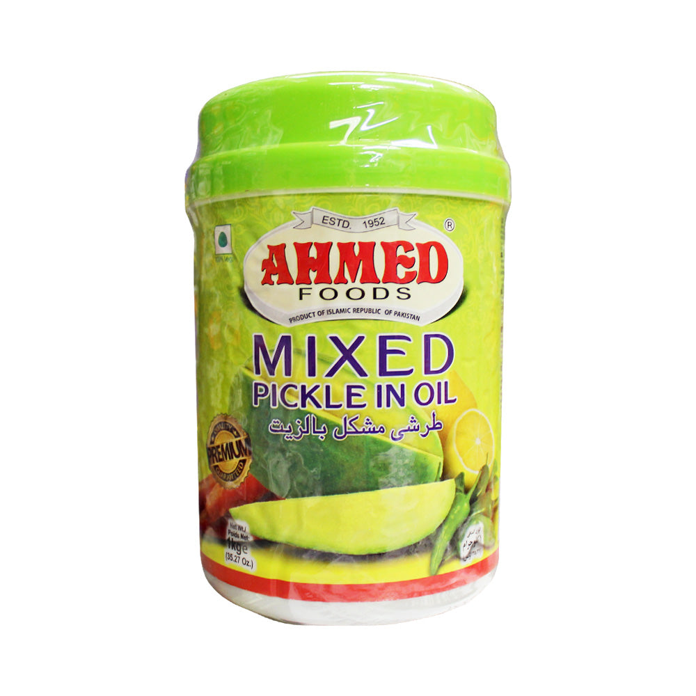 Ahmed Foods Mixed Pickle in Oil - 1kg | Pickles & Sauces | Bazaar Foods