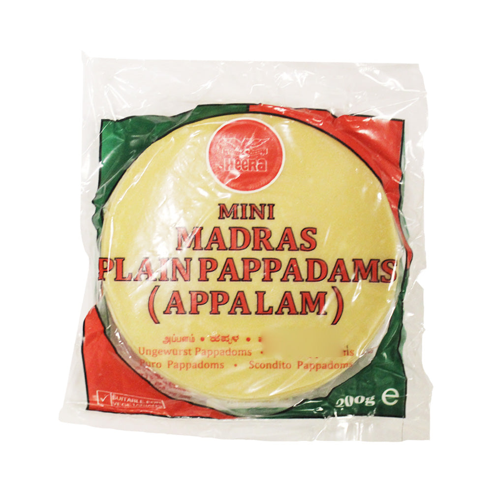 Heera Mini Madras Plain Papadams (Appalam) | Pani Puri & Papads ...
