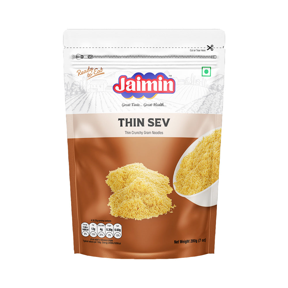Jaimin Thin Sev - 200g | Sweets, Snacks & Savouries | Bazaar Foods