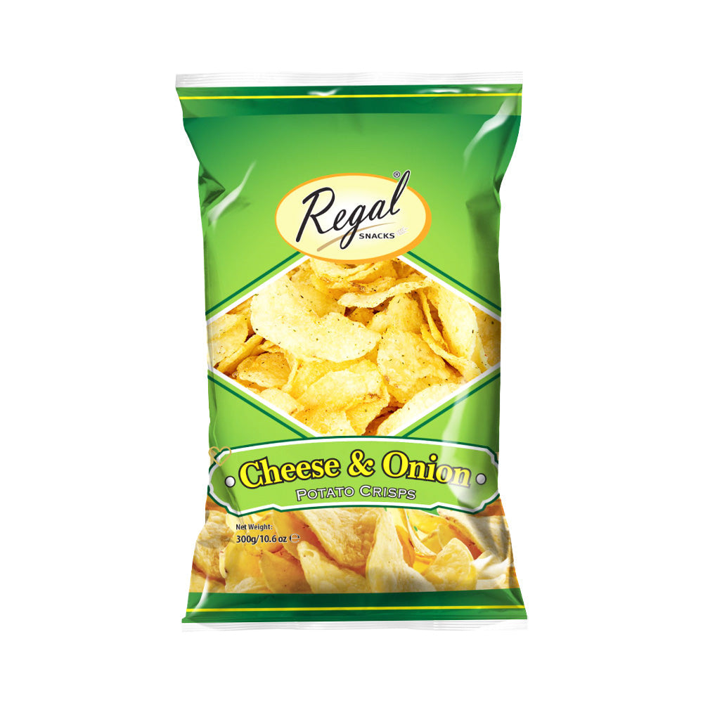 Regal Snacks Cheese & Onion Potato Crisps - 300g | Sweets, Snacks ...